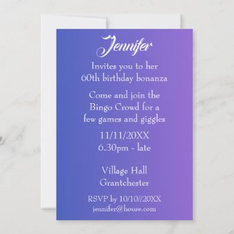 BINGO themed birthday party invitation | Zazzle