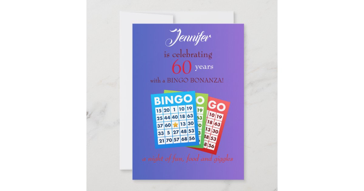 BINGO themed birthday party invitation | Zazzle