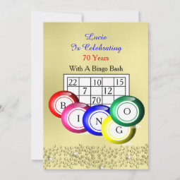 Bingo Themed Party Fun Colorful Invitation | Zazzle