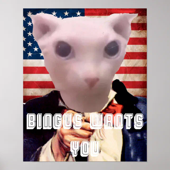 BINGUS WANTS YOU POSTER | Zazzle