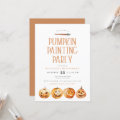 BINX Fall Halloween Pumpkin Painting Birthday Invitation | Zazzle