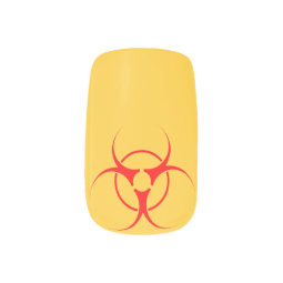 Bio-hazard Fingernails Cool Warning Sign Minx Nail Art | Zazzle
