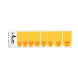 Bio-hazard Fingernails Cool Warning Sign Minx Nail Art | Zazzle