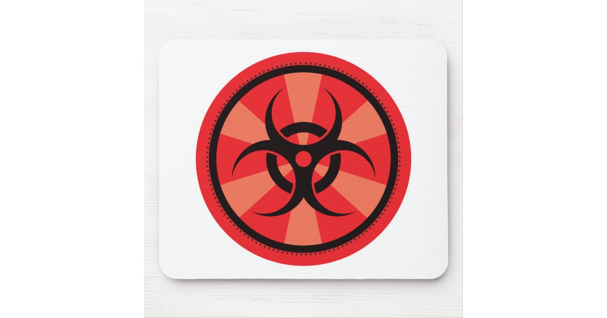 Bio-Hazard - Red Mouse Pad | Zazzle