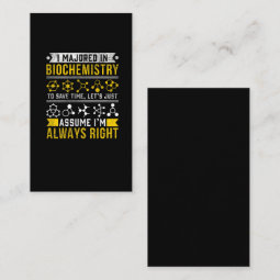 Biochemistry Humor Biologist Funny Scientist Joke Business Card | Zazzle