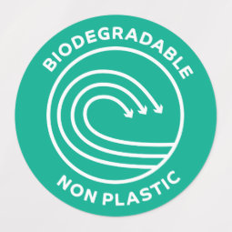 Biodegradable Sticker / Non Plastic For Packaging | Zazzle