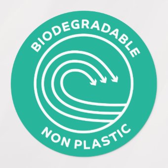 Biodegradable Sticker / Non Plastic For Packaging | Zazzle