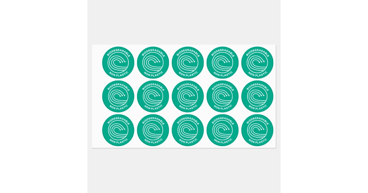 Biodegradable Sticker / Non Plastic For Packaging | Zazzle