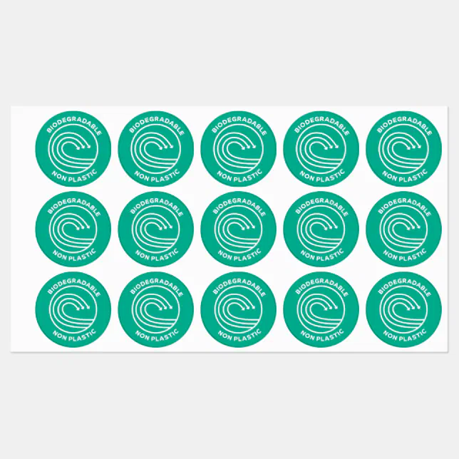 Biodegradable Sticker / Non Plastic For Packaging | Zazzle