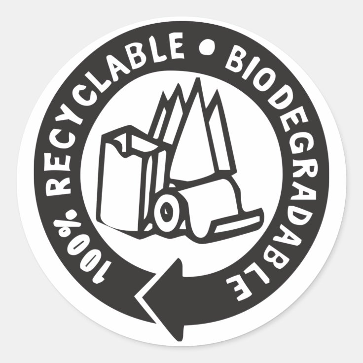 Biodegradable Stickers | Zazzle