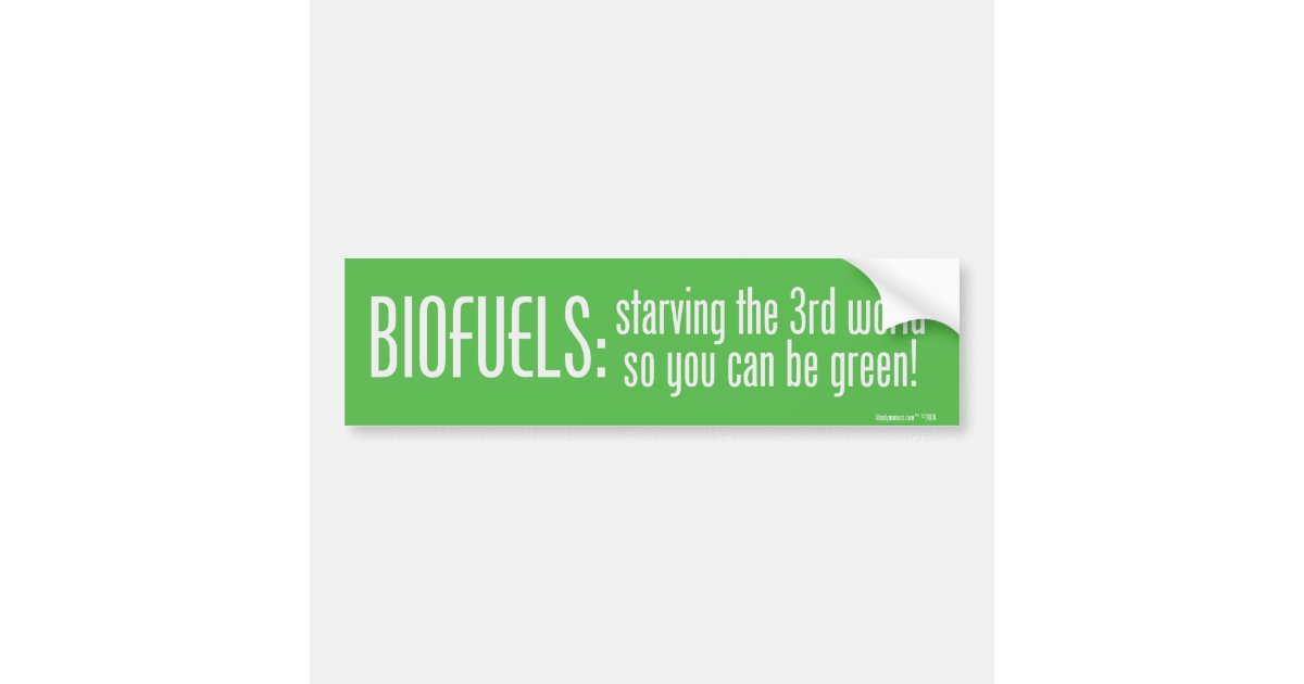 Biofuels Bumper Sticker | Zazzle