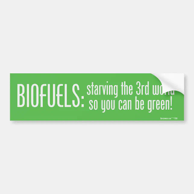 Biofuels Bumper Sticker | Zazzle