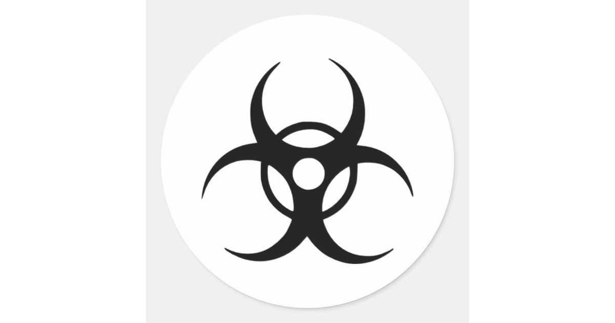 Biohazard Classic Round Sticker | Zazzle