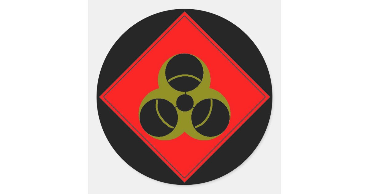 Biohazard Classic Round Sticker | Zazzle