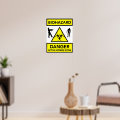 Biohazard Danger Active Zombie Zone poster | Zazzle