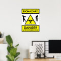 Biohazard Danger Active Zombie Zone poster | Zazzle