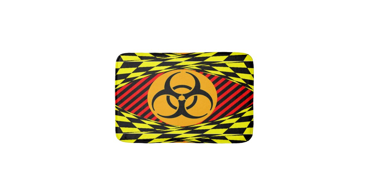 Biohazard Design by Kenneth Yoncich Bathroom Mat | Zazzle
