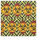 Red Biohazard Symbol Fabric | Zazzle