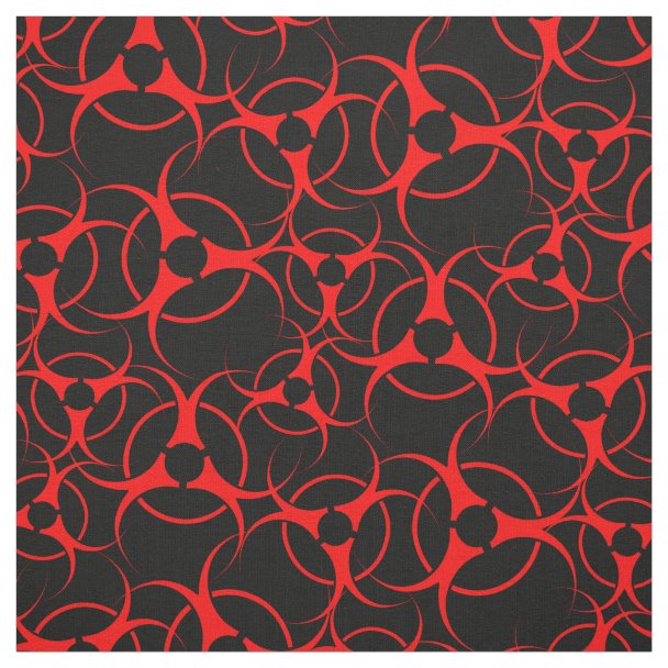 Orange Biohazard Symbol Fabric | Zazzle
