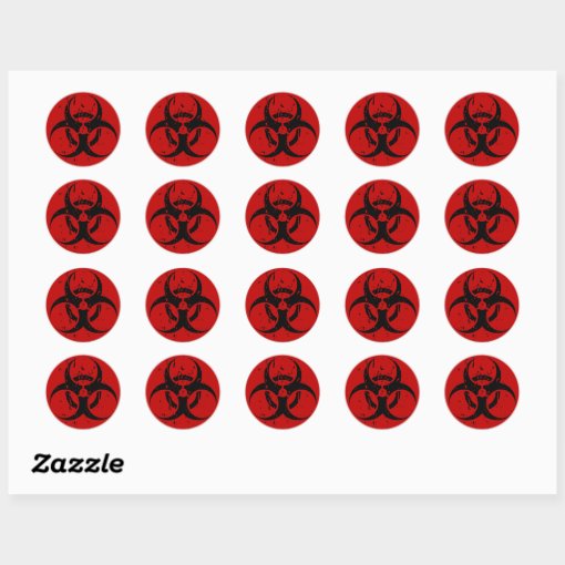 Biohazard Faded Stickers | Zazzle