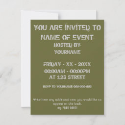 Biohazard Gas Mask Customizable Invitation | Zazzle