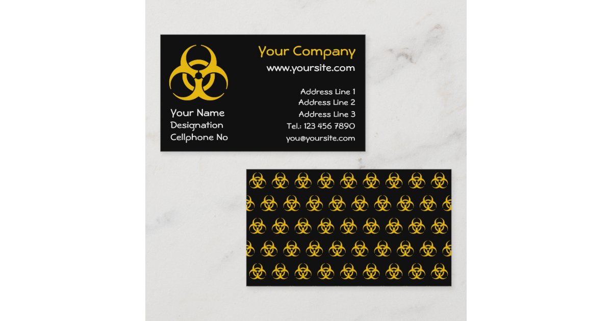 Biohazard Icon Business Card | Zazzle