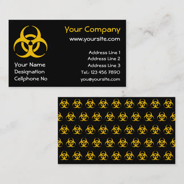 Biohazard Icon Business Card | Zazzle
