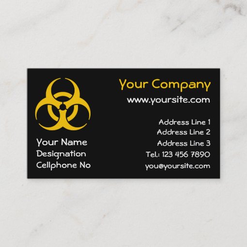 Biohazard Icon Business Card | Zazzle
