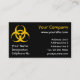 Biohazard Icon Business Card | Zazzle