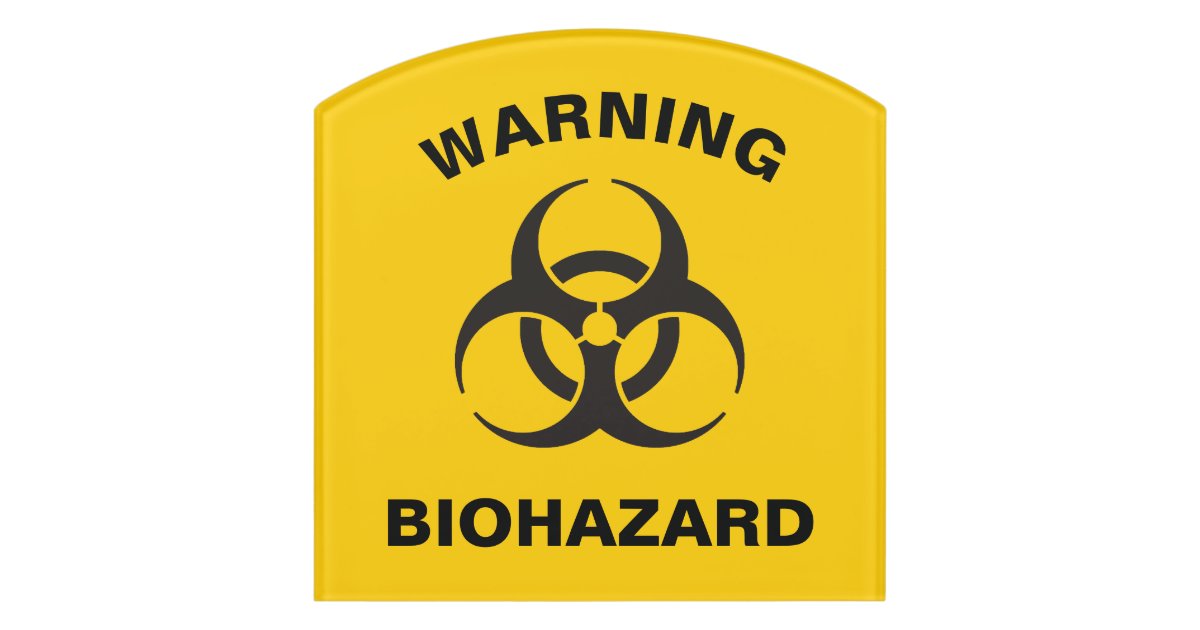 Biohazard Icon Door Sign | Zazzle
