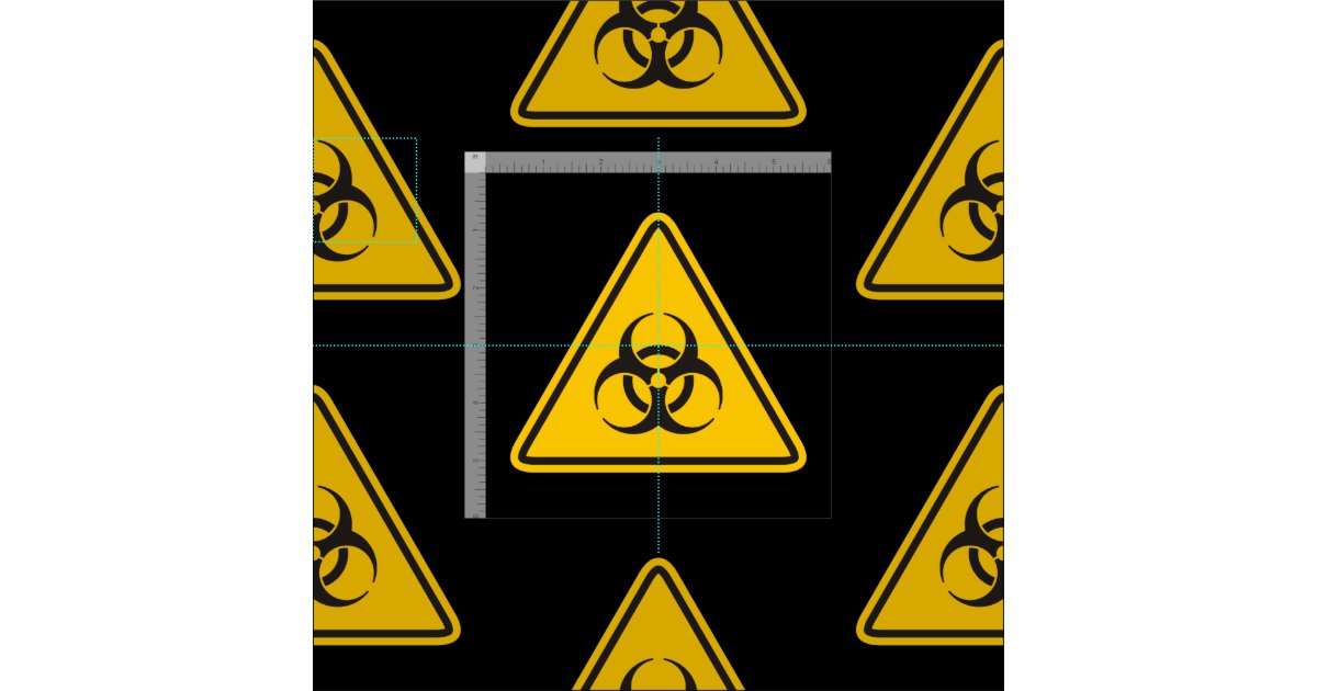 Biohazard Icon Pattern Fabric | Zazzle