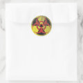 Biohazard Radiation Warning Classic Round Sticker | Zazzle
