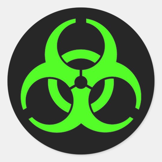 Biohazard Round Stickers | Zazzle.com