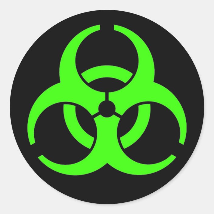 Biohazard Round Stickers | Zazzle.com