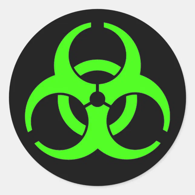 Biohazard Round Stickers | Zazzle