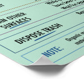 Biohazard spill cleanup instructional poster | Zazzle