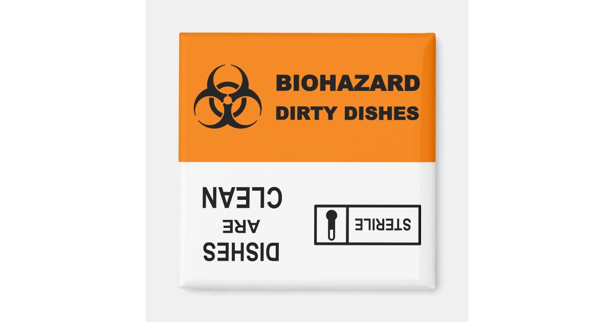 Biohazard Sterile Dishwasher Magnet | Zazzle