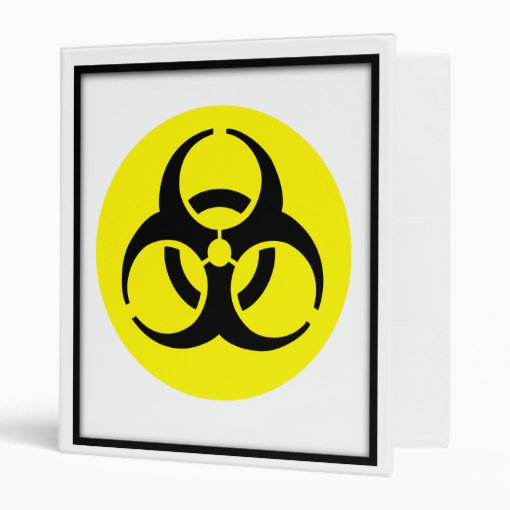 BioHazard Symbol 3 Ring Binder | Zazzle