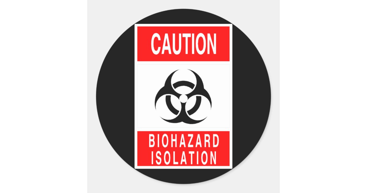 Biohazard Symbol Classic Round Sticker | Zazzle
