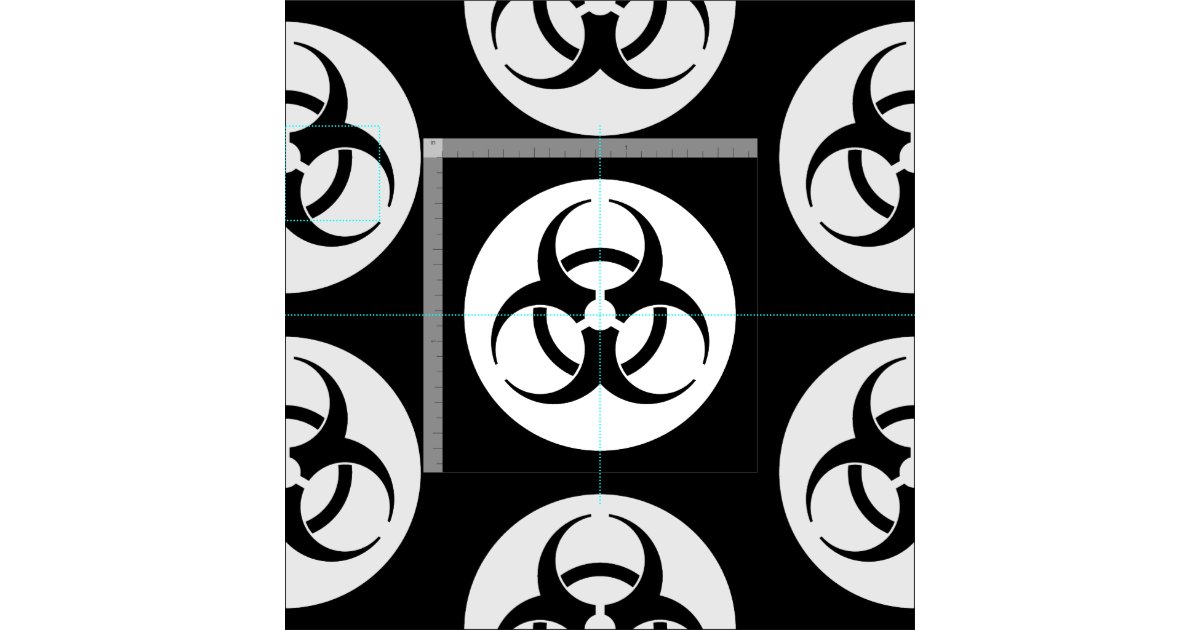Biohazard Symbol Fabric | Zazzle