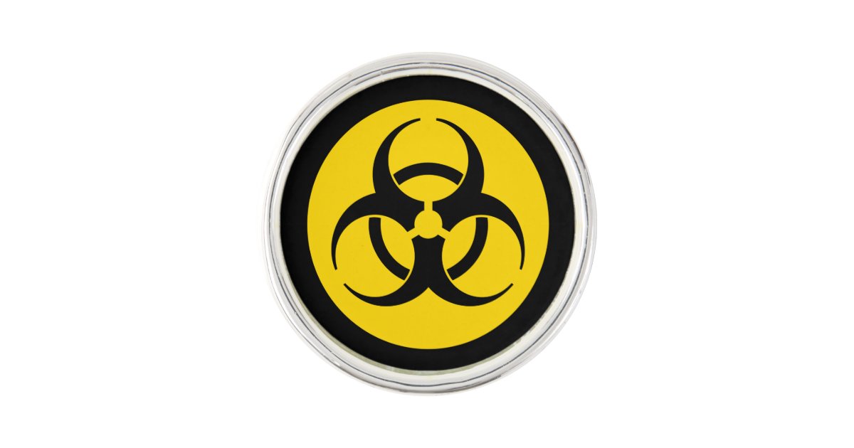 Biohazard Symbol Lapel Pin | Zazzle