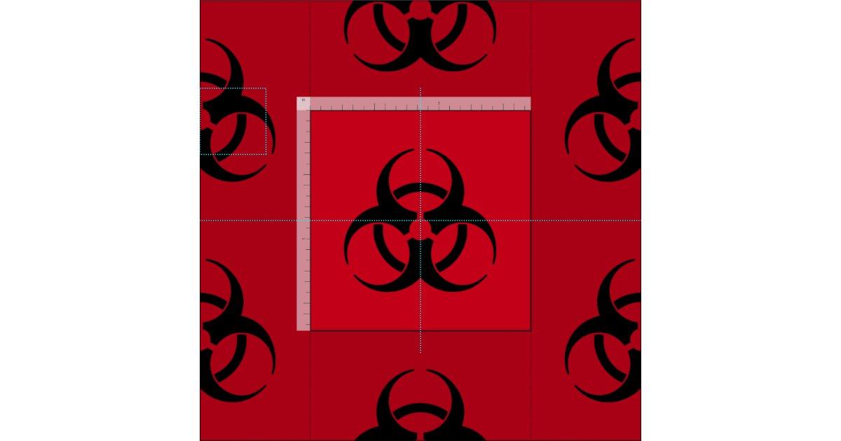 Biohazard Symbol Pattern Fabric | Zazzle