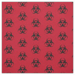 Red & Black Biohazard Symbol Fabric | Zazzle.com