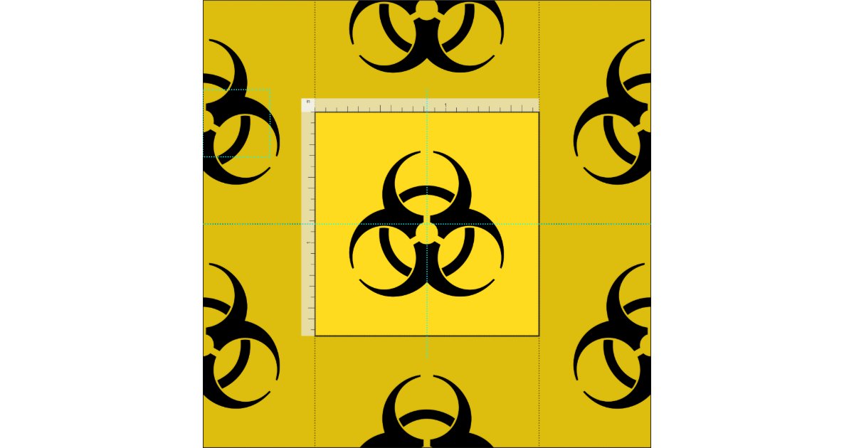 Biohazard Symbol Pattern Fabric | Zazzle
