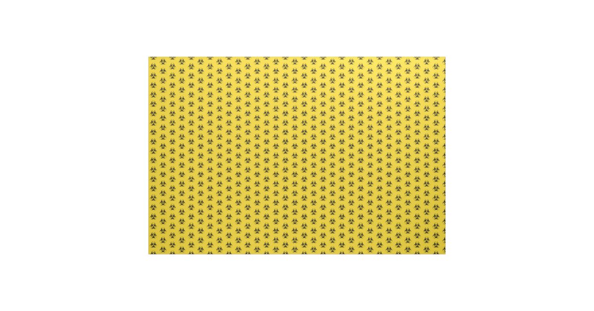 Biohazard Symbol Pattern Fabric | Zazzle