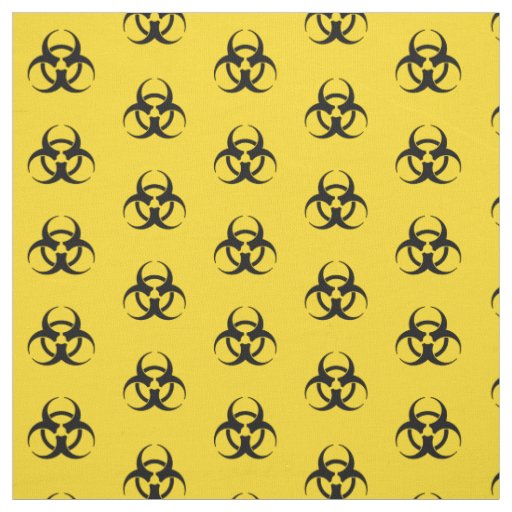 Biohazard Symbol Pattern Fabric | Zazzle