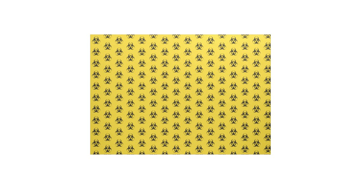Biohazard Symbol Pattern Fabric | Zazzle