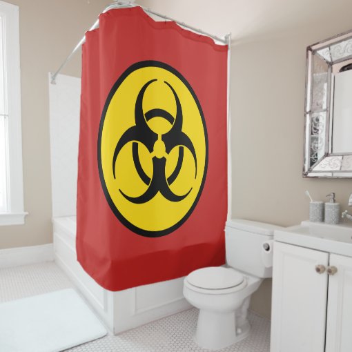 Biohazard Symbol Shower Curtain | Zazzle