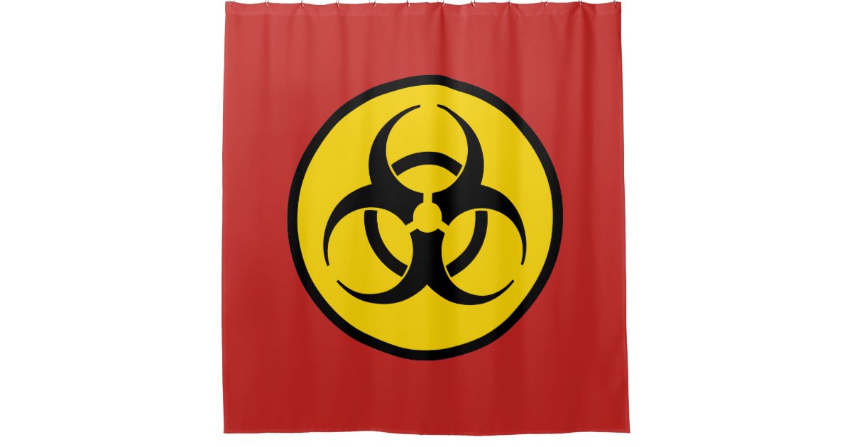 Biohazard Symbol Shower Curtain | Zazzle