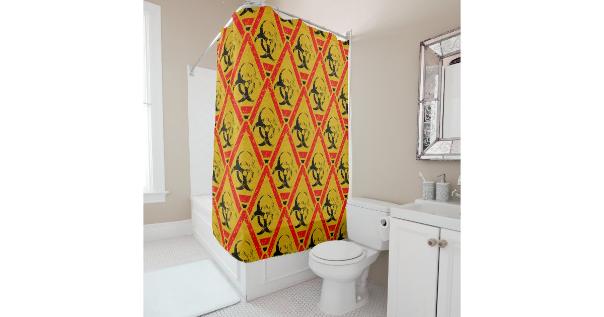 Biohazard Symbol Shower Curtain | Zazzle